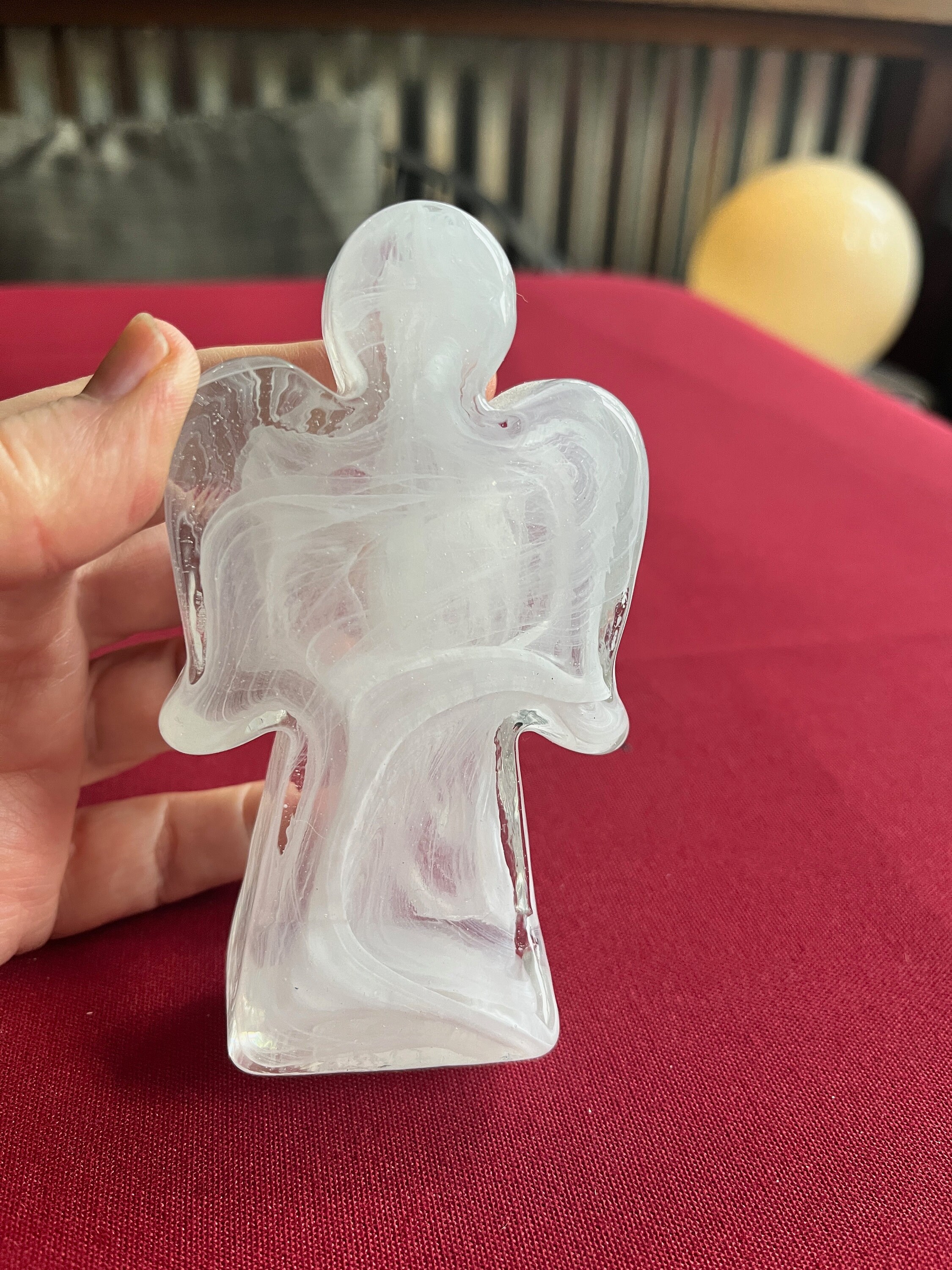 Glass Angel, Angel Figurine, Modern Angel, Angel Sculpture, Angel Decor ...