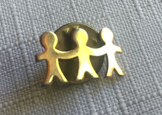 Holding Hands Pin People Lapel Pin People Pin Three People | Etsy
