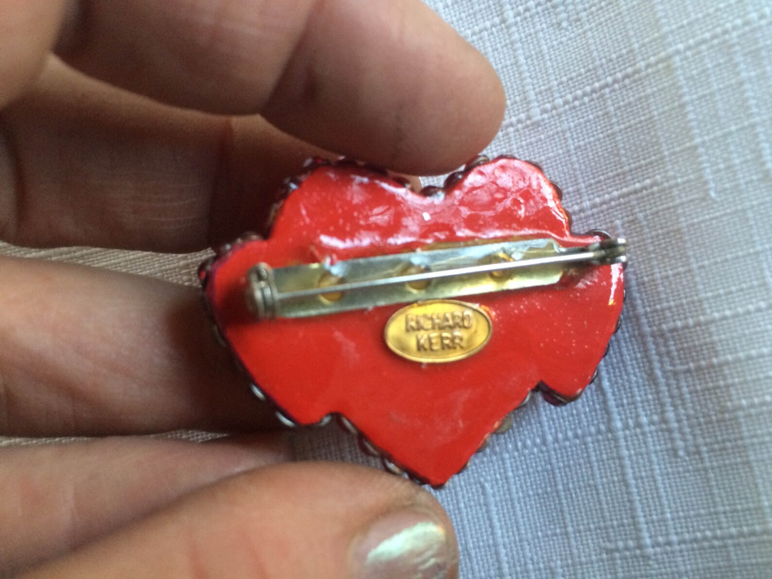 Heart Pin Heart Brooch Rhinestone Heart Heart Jewelry - Etsy