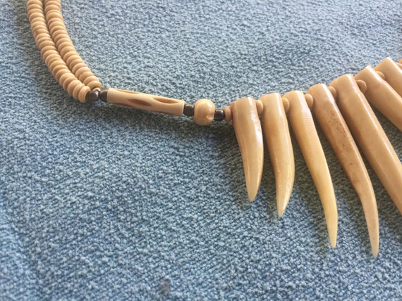 Africa Necklace, Tooth Necklace, Tribal Necklace, Too… - Gem