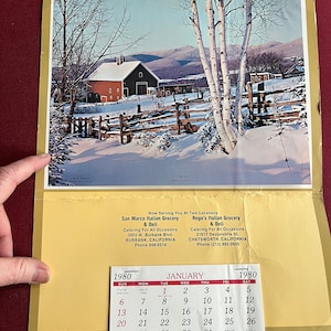 Retro Wall Calendar Antique Calendar 80s Calendar Vintage - Etsy