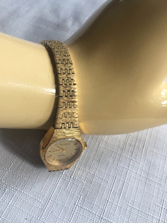 Dressy Gold Watch, 80s Gold Watch, Gold Bracelet Watc… - Gem