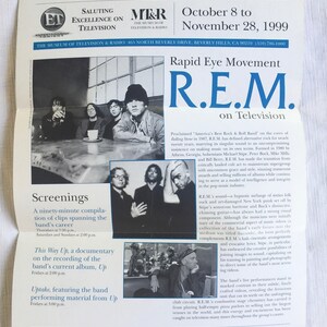 REM Collectible, Music Collectible, Rock Promo, Rock Music Decor, REM ...