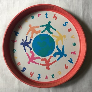 Save Earth, Save Planet, Serving, Plate, Hippie Tray, Serving Tray ...