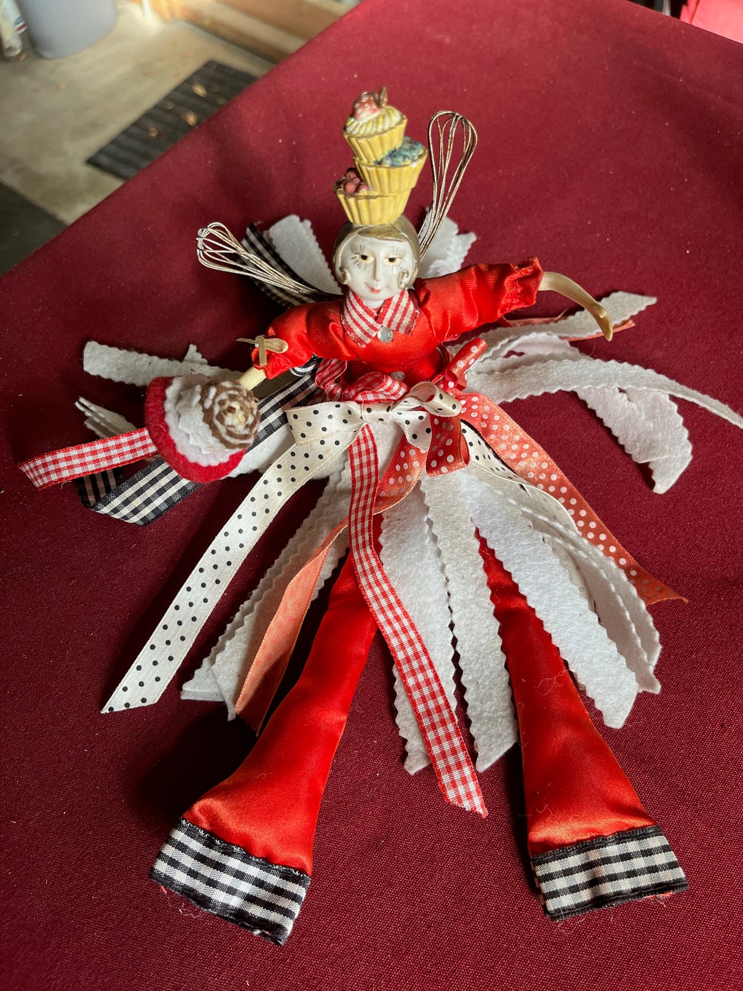 Kitchen Art, Kitchen Sculpture, Kitchen Doll, Hanging Doll, Shelf ...