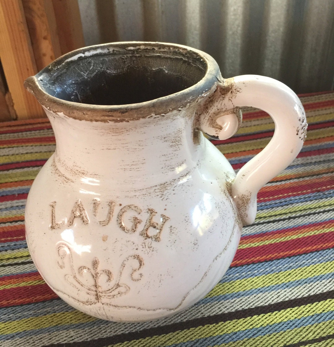 Retro Pitcher, Distressed Pitcher, Country Pitcher, Country Kitchen ...