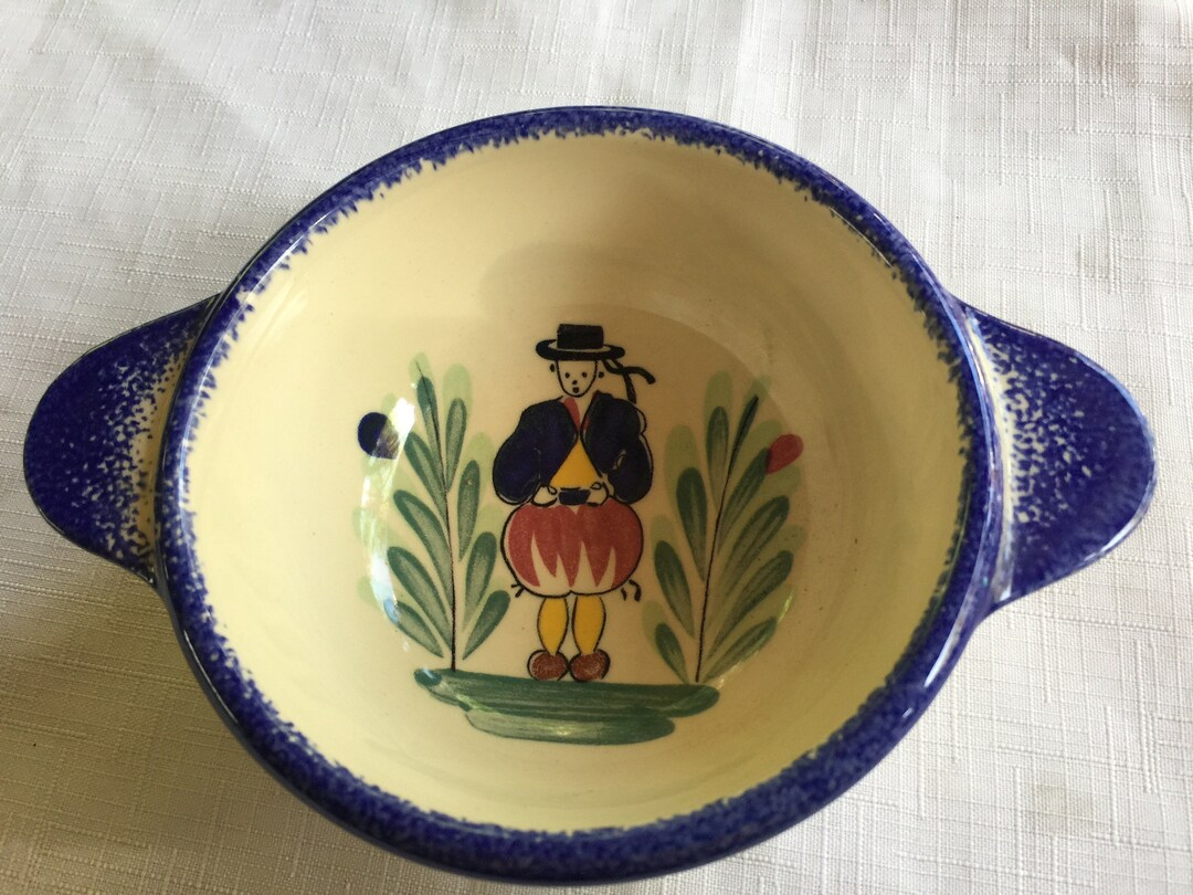 French Bowl, Collectors Bowl, France Bowl, Blue Kitchen Art, Blue ...