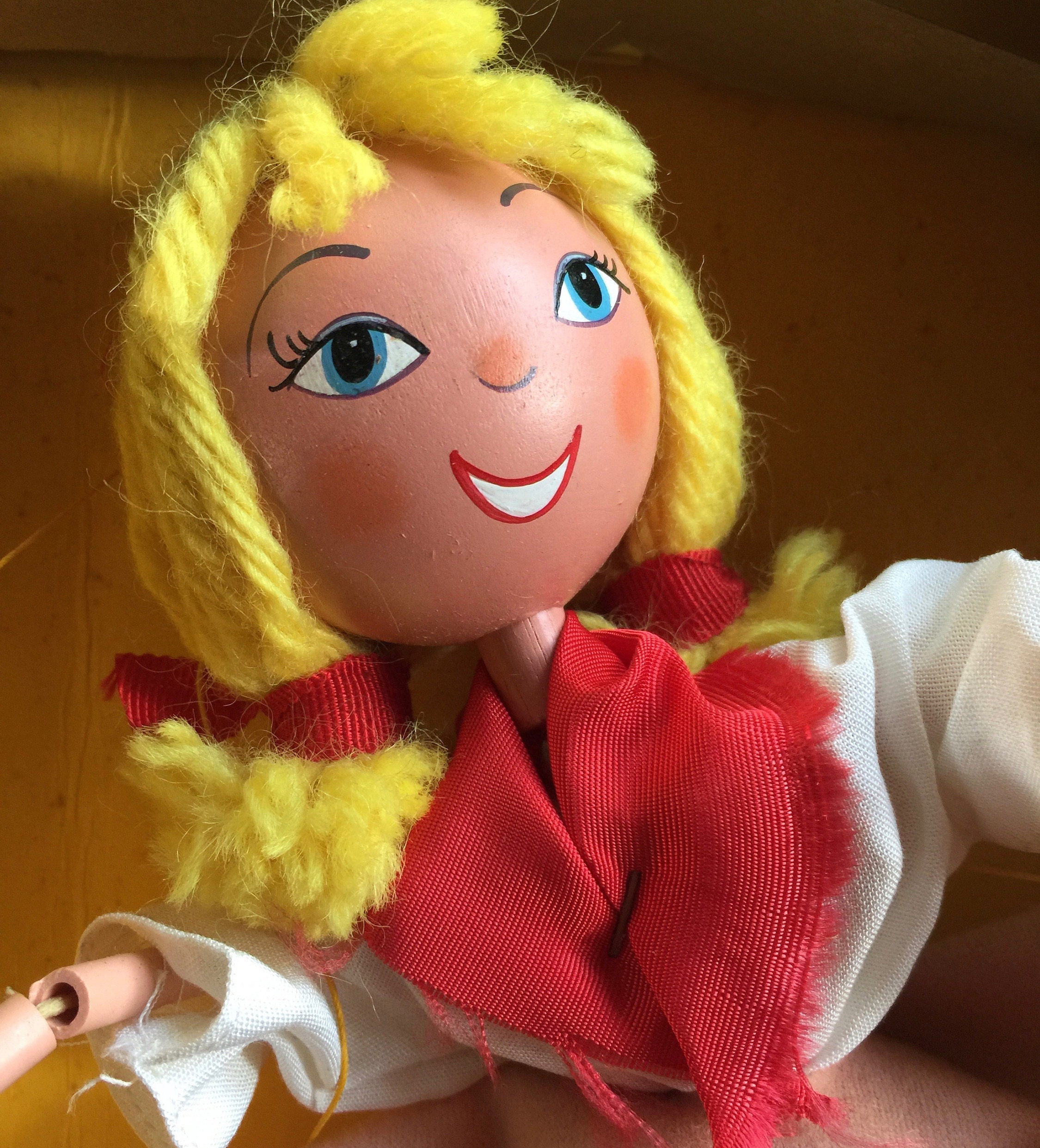 Girl Puppet Wood Puppet Retro Puppet 50s Puppet Pelham | Etsy