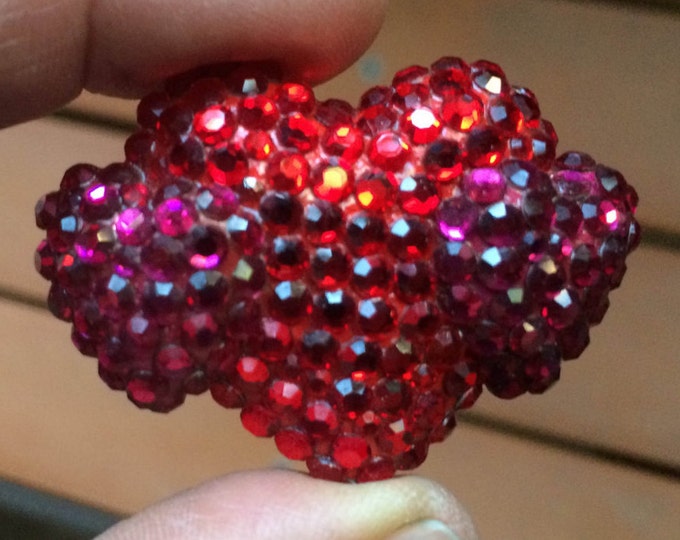 Heart Pin, Heart Brooch, Rhinestone Heart, Heart Jewelry, Richard Kerr ...