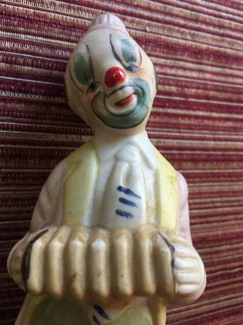 Clown Figurine, Ceramic Bisque Sad Clown Sculpture Art, Clown Decor ...
