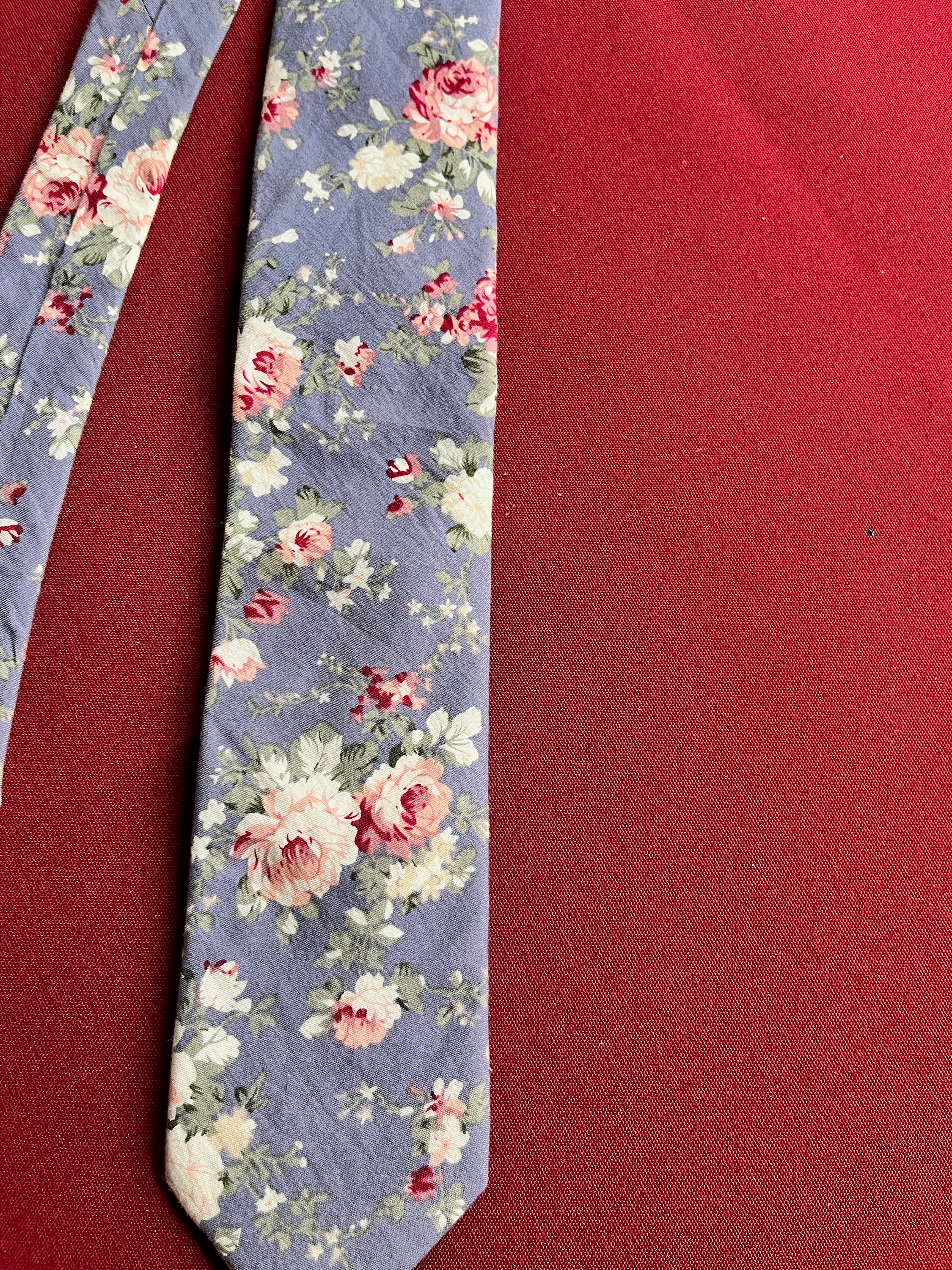Floral Necktie, Pastel Necktie, Flower Necktie, 70 Necktie, Colorful ...