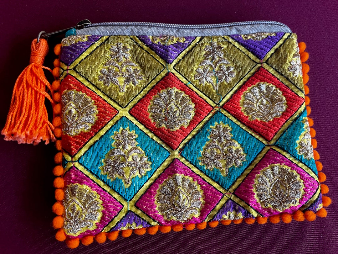 Coin Purse, Boho Pouch, Fabric Pouch, India Coin Purse, Boho Coin Purse ...