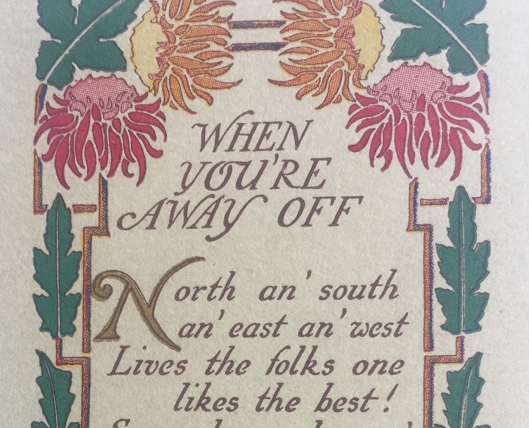 Missing You Card, Retro Postcard, Miss You Card, Rackham, Miss You ...