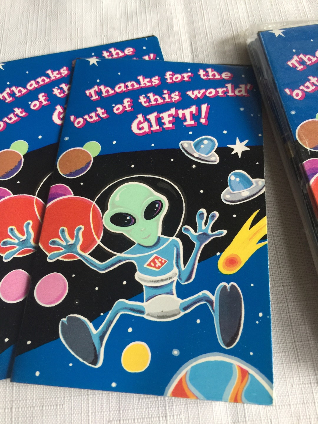 Thank You, Thank You Note, Alien Note, Alien Card, Kids Thank You, Sci ...