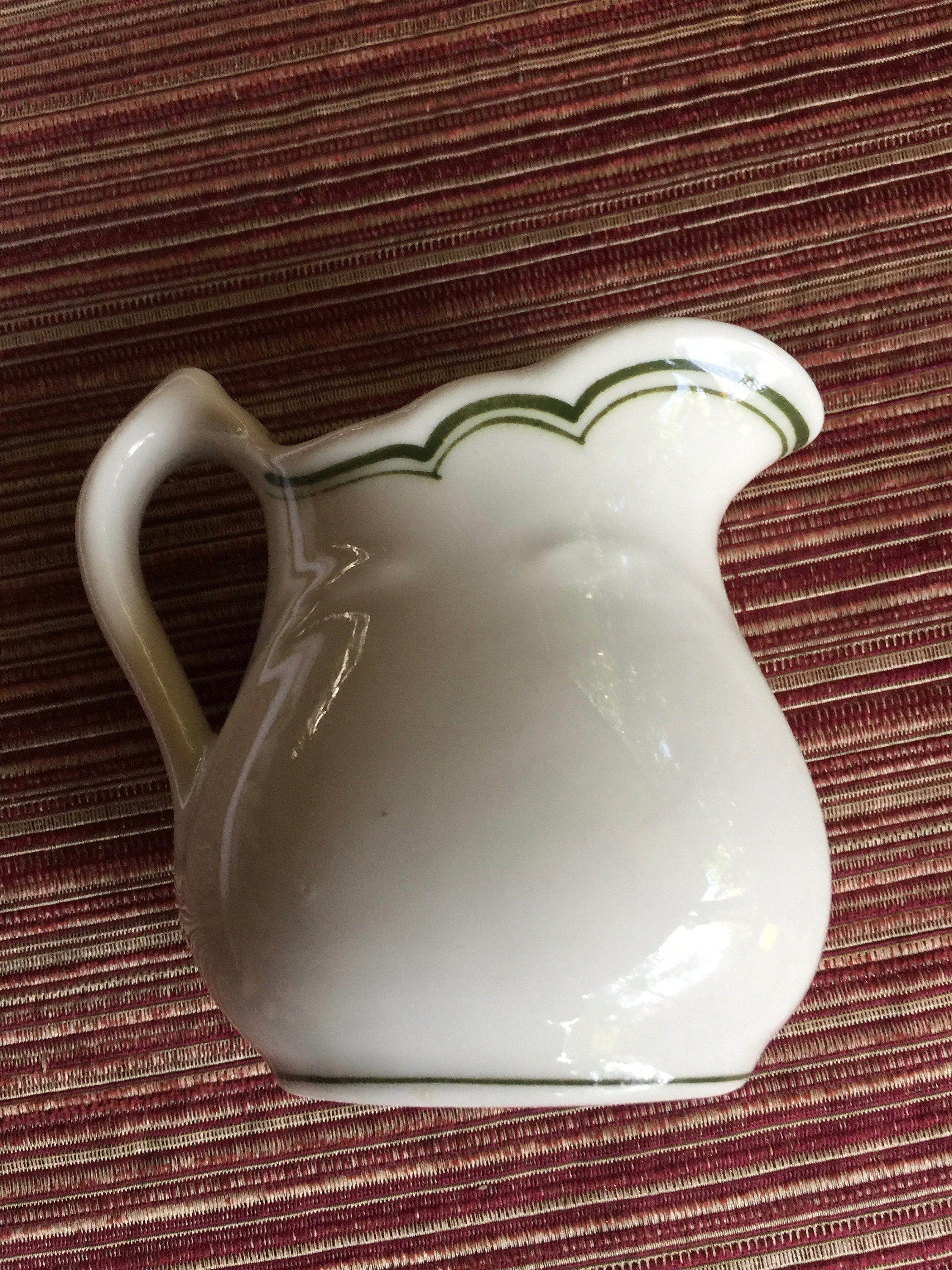 Retro Creamer, White Creamer, Small Pitcher, Sauce Pitcher, Ceramic ...