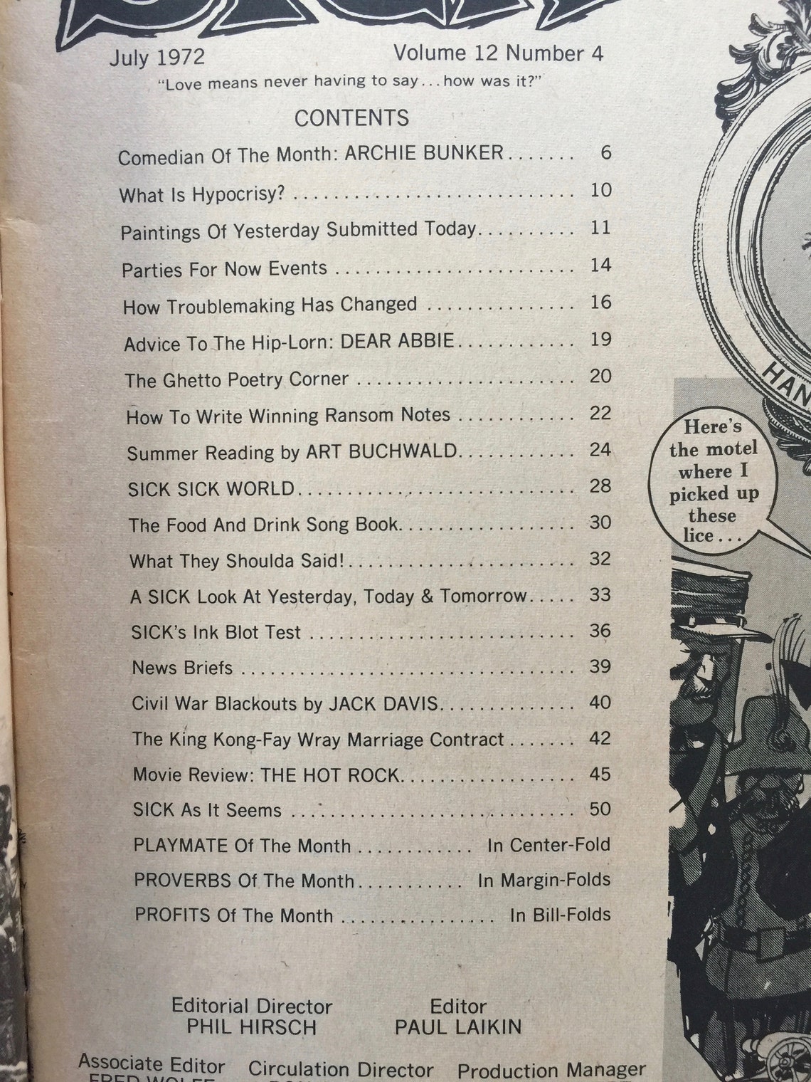 All in the Family Archie Bunker 70s Satire Hippie Magazine - Etsy