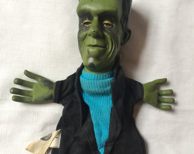 Frankenstein Puppet, Herman Munster, 60s Puppet, Mattel Puppet, Hand ...