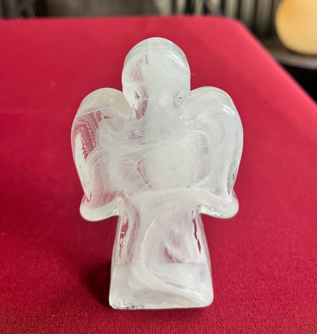 Glass Angel, Angel Figurine, Modern Angel, Angel Sculpture, Angel Decor ...