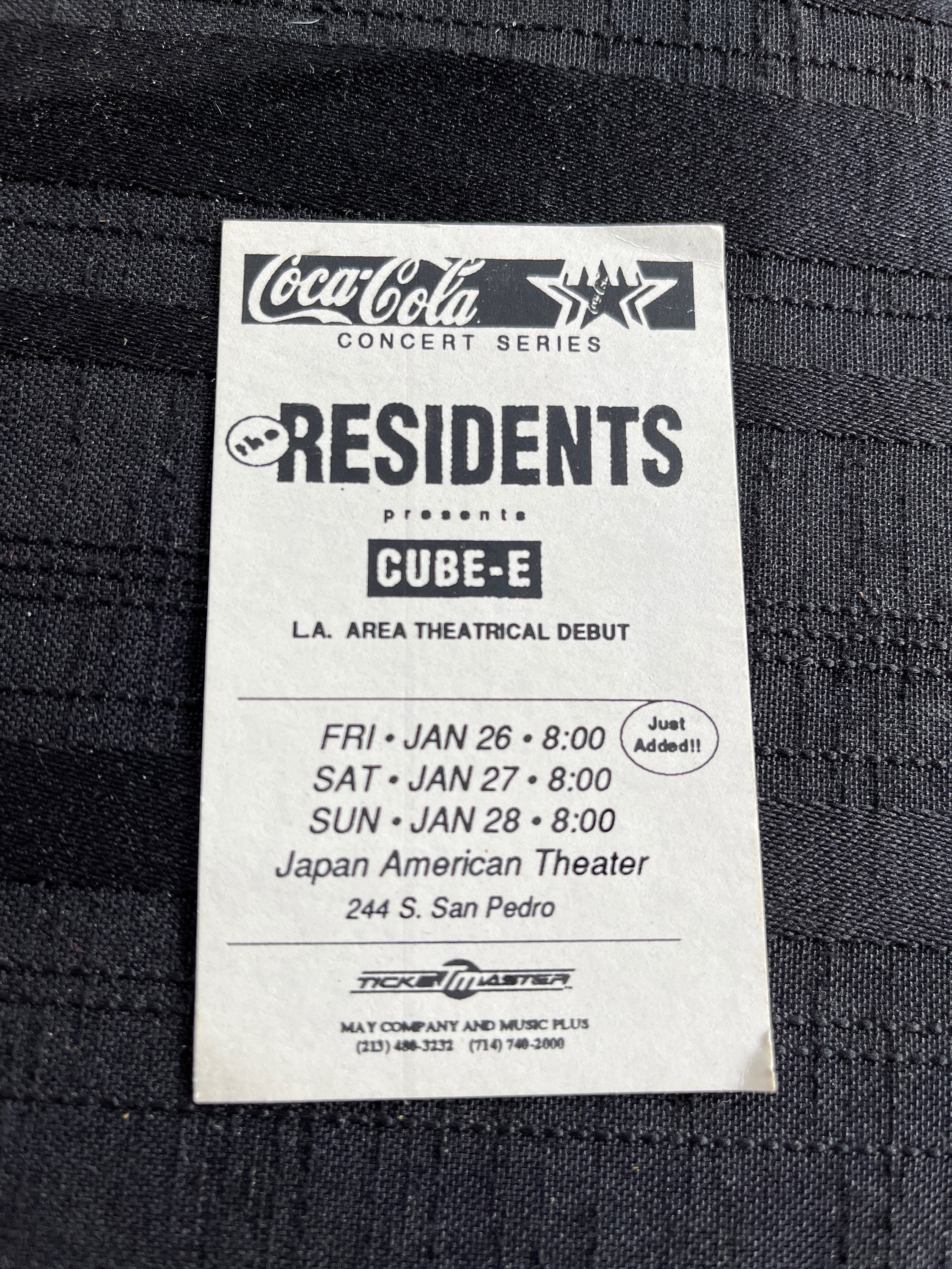 Sting Ticket Ringo Starr Sting the Residents Sugar Cubes | Etsy