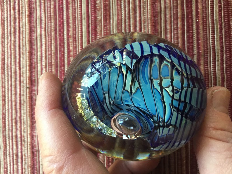 Glass Desk Art Blown Paperweight Signed Paperweight Glass - Etsy