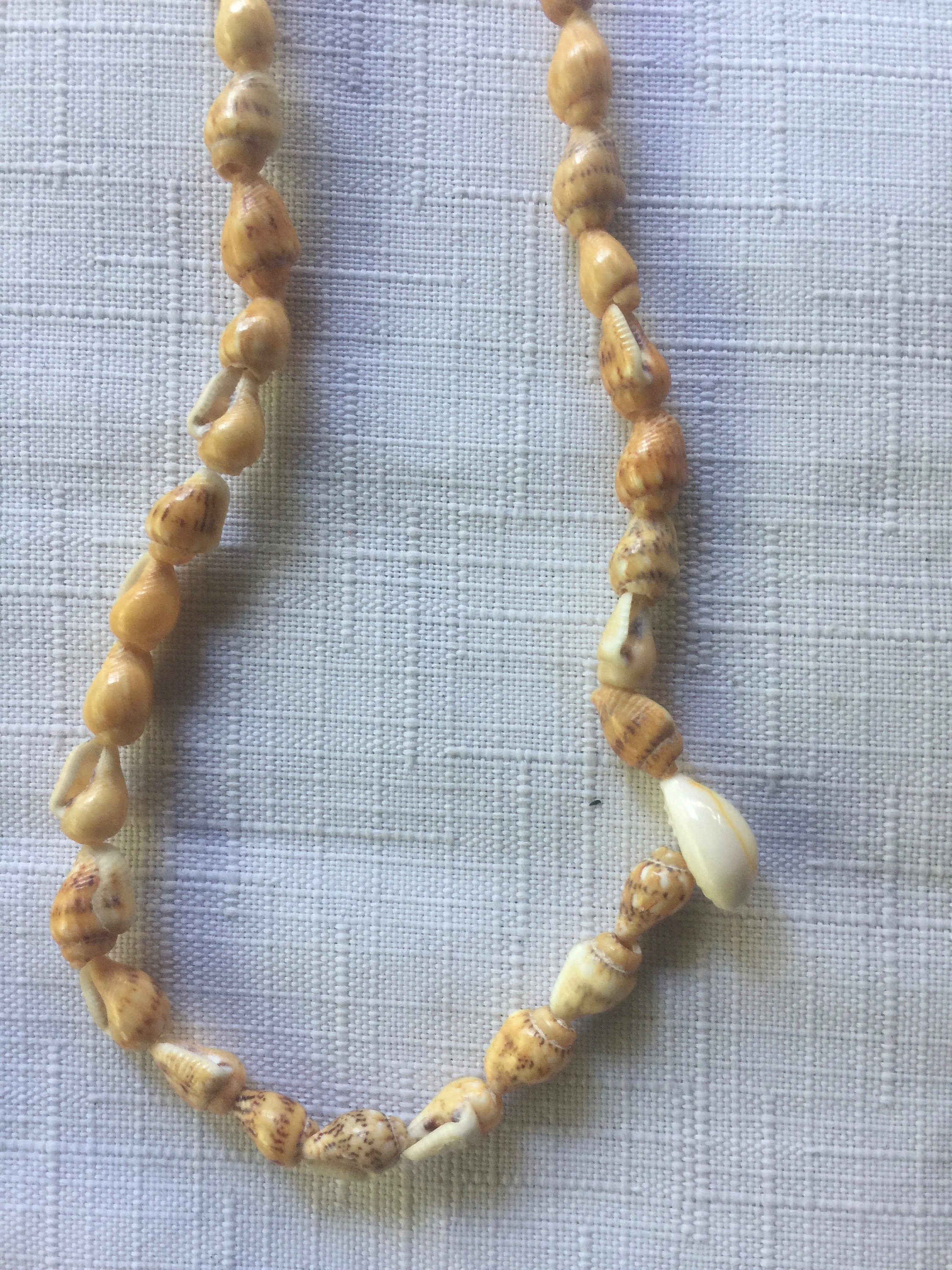 Shell Necklace, Shell Beads, Beach Necklace, Surfer Necklace, Surfer ...