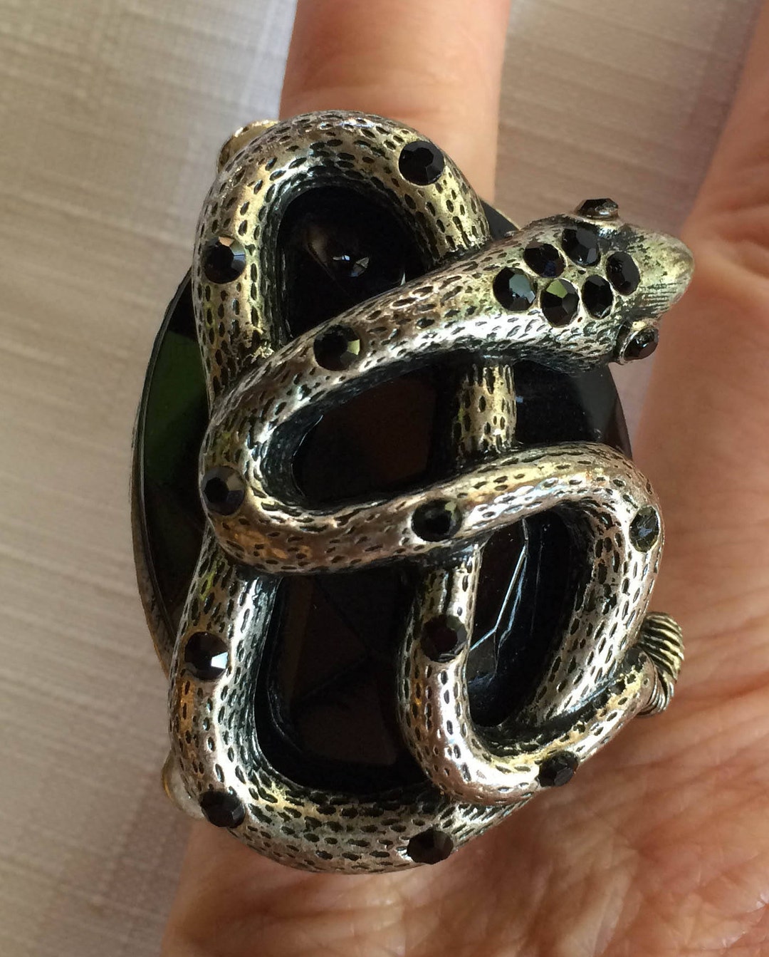 Snake Ring, Gothic Snake Ring, Black Snake Ring, Black Gothic Ring ...
