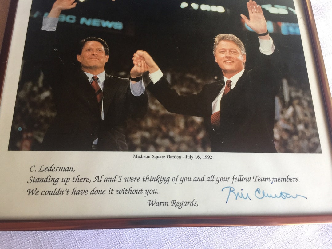Bill Clinton, Al Gore, Autograph President, Autograph Clinton, Democrat ...