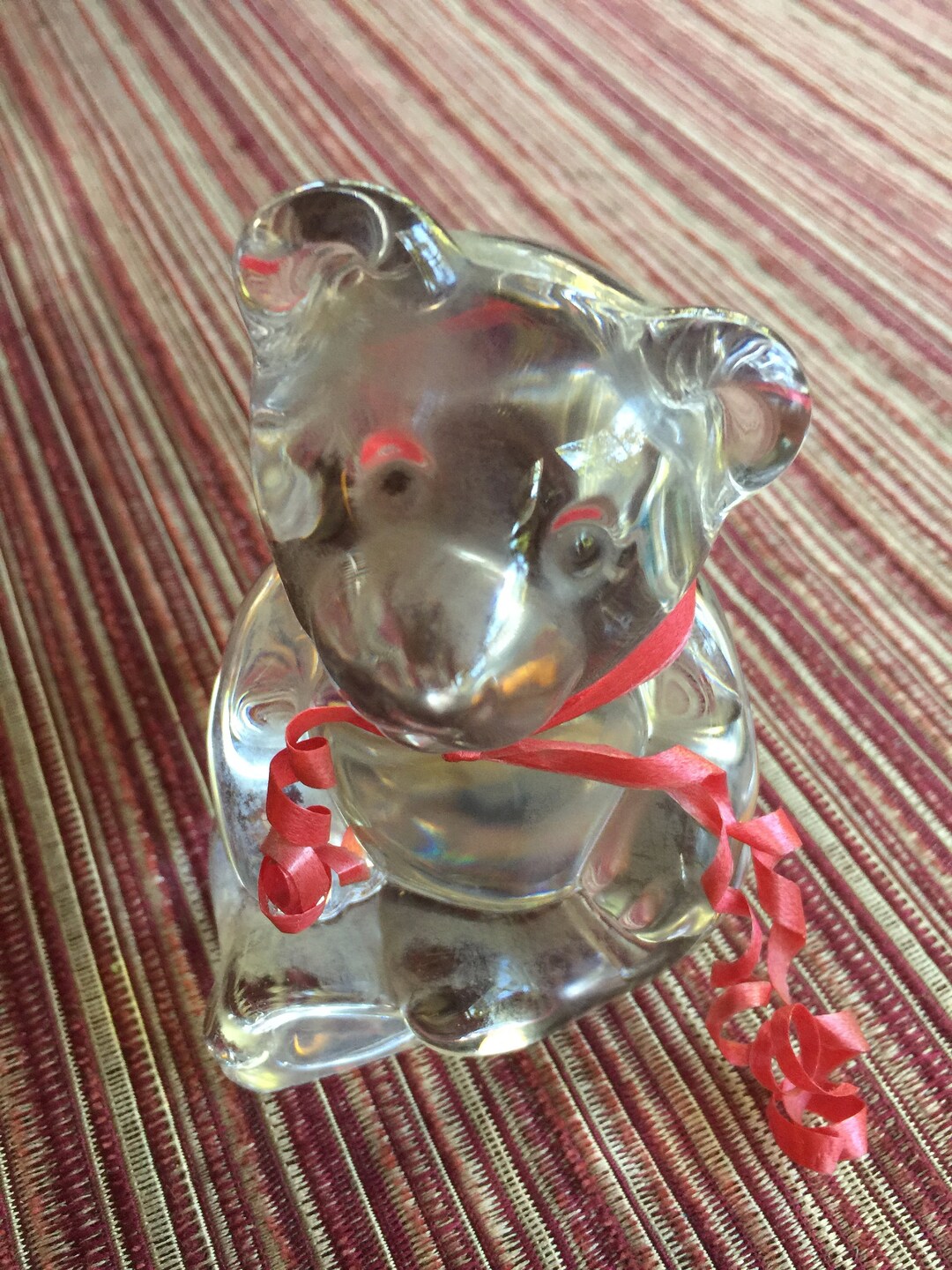 Bear Paperweight, Clear Bear Art, Clear Glass Bear, Bear Glass Art ...