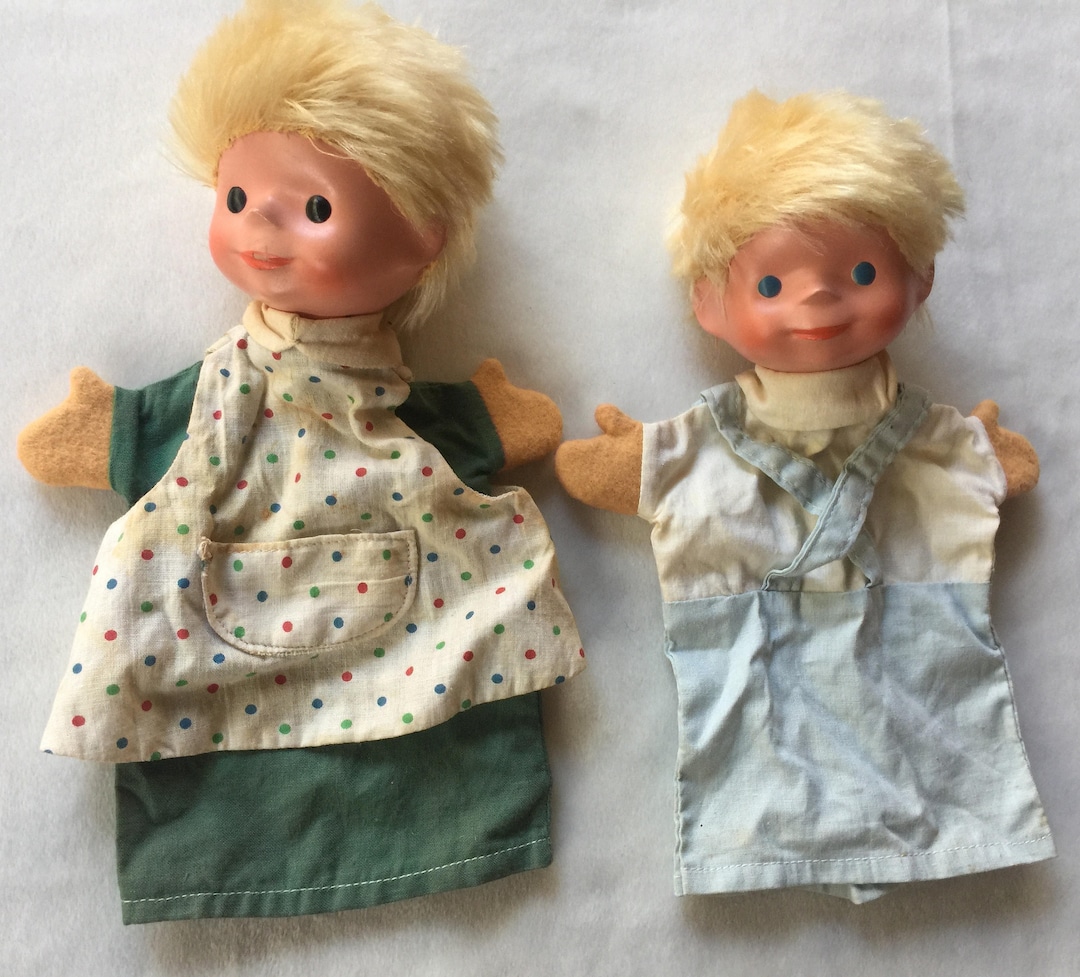 Girl Puppet, Collectible Puppet, Child Puppet, Retro Puppet, Hand ...