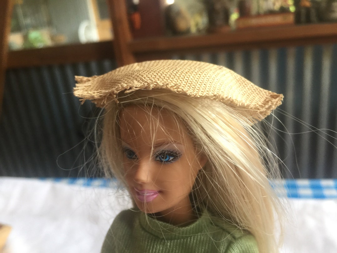 Barbie Hat, Barbie Straw Hat, Barbie Accessory, Barbie Summer, Barbie ...