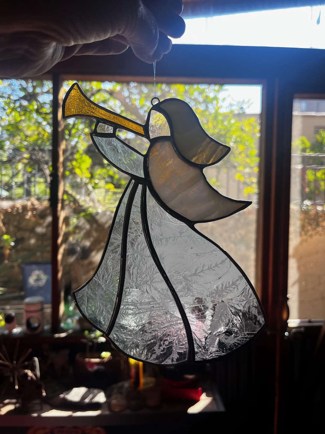 Angel Stained Glass, Angel Suncatcher, Window Decor, Hanging Art ...