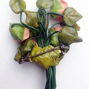 Flower Pin Vintage Romantic Flower Bouquet Brooch Rose Pin Bridal Pin ...