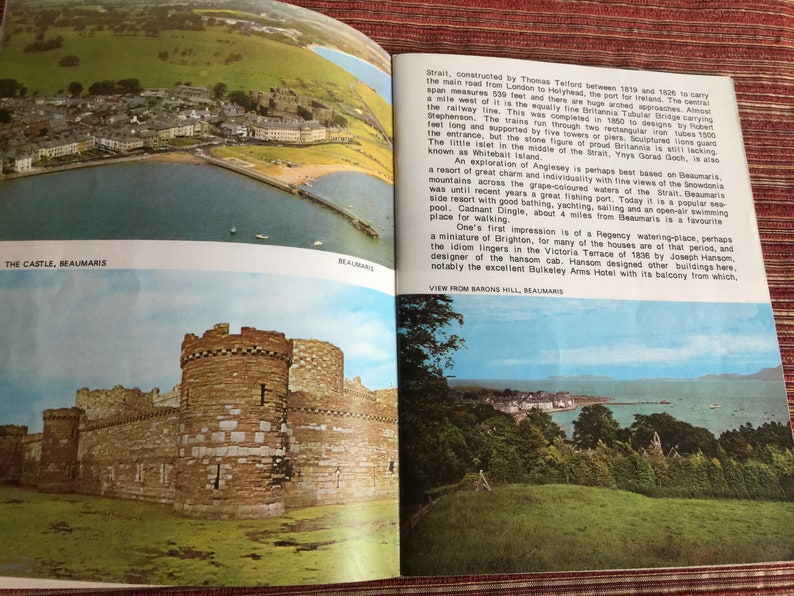 English Tour Book Anglesey England Travel Guide Retro | Etsy