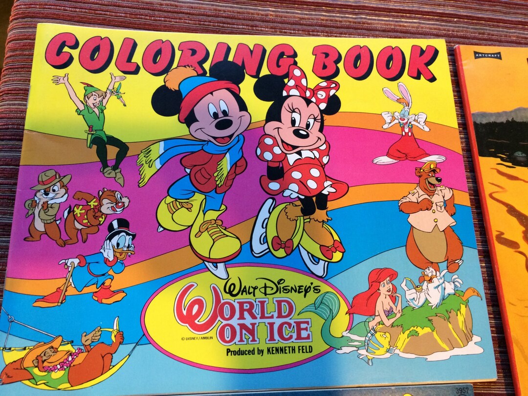 Disney Coloring Book, Rare Coloring Book, Mickey Coloring, Disney ...