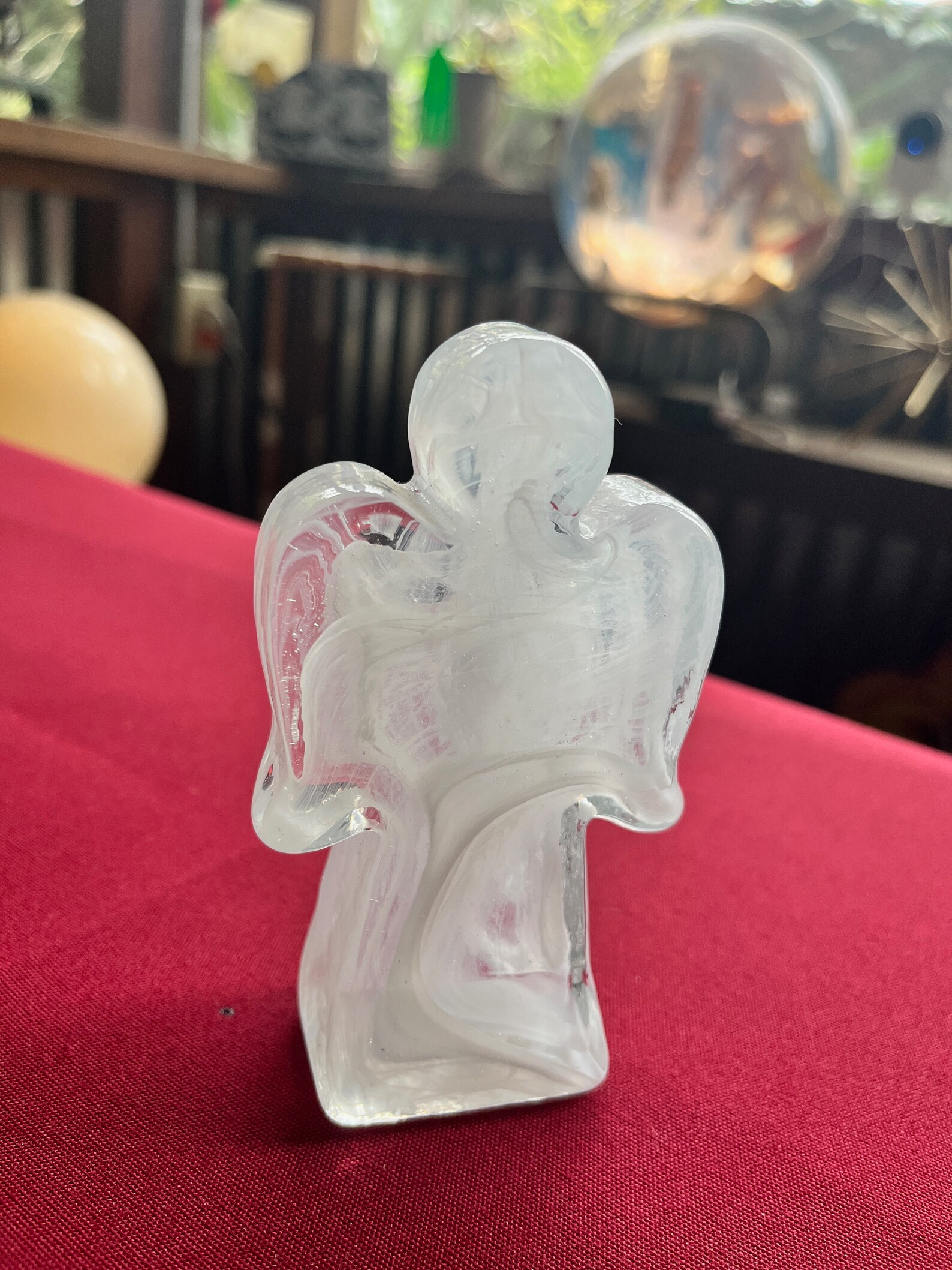 Glass Angel, Angel Figurine, Modern Angel, Angel Sculpture, Angel Decor ...