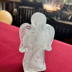 Glass Angel, Angel Figurine, Modern Angel, Angel Sculpture, Angel Decor ...