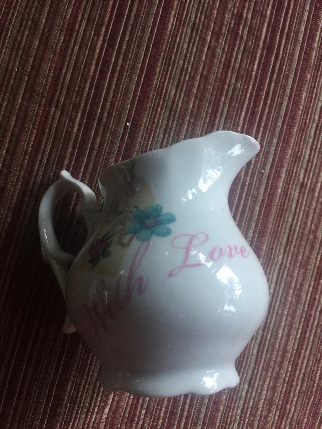 Retro Creamer, White Creamer, Small Pitcher, Sauce Pitcher, Ceramic ...