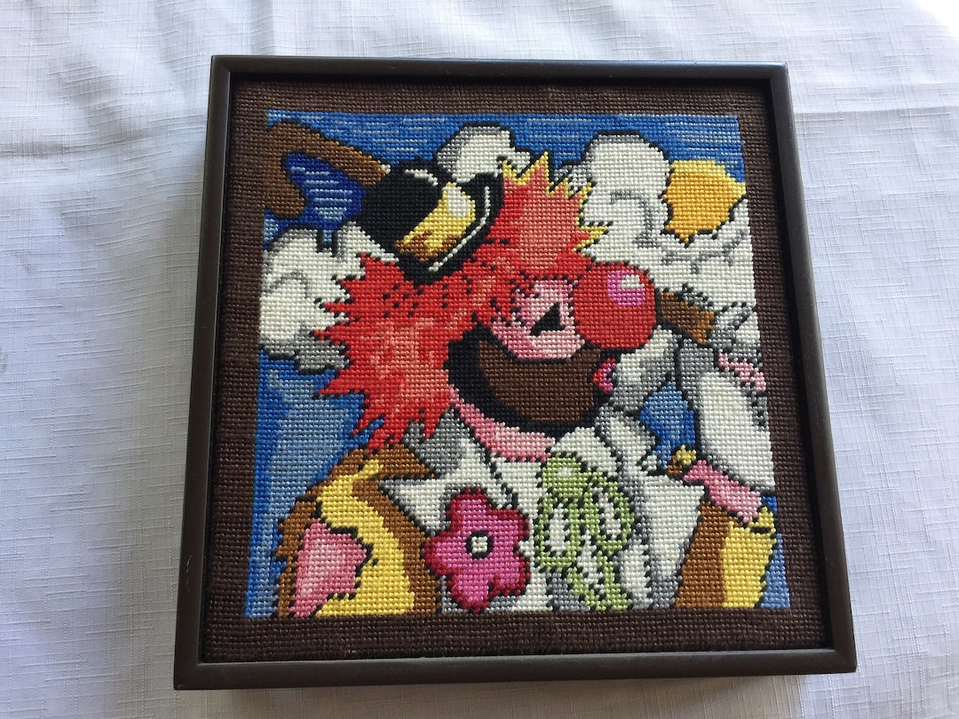 Clown Art, Needlepoint Art, Circus Art, Needlepoint, Circus Wall ...