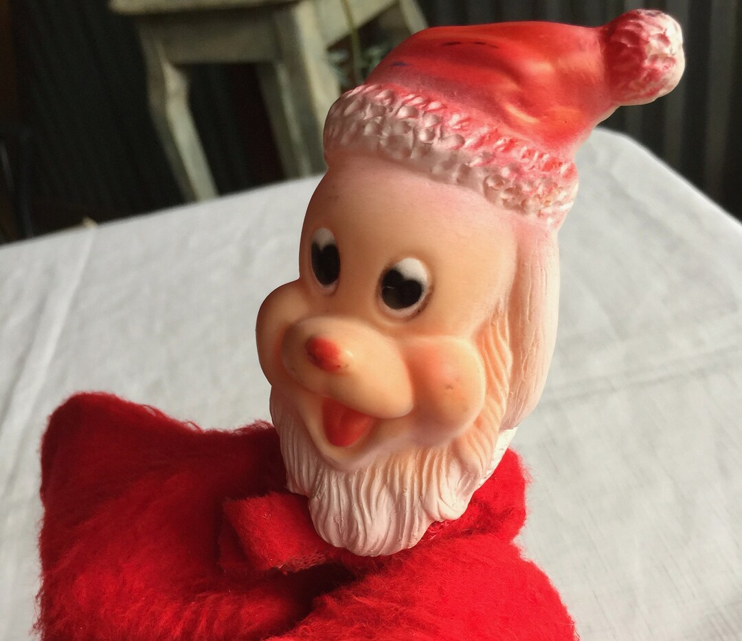 Santa Puppet, Retro Puppet, 50s Puppet, Xmas Puppet, Hand Puppet, Glove ...