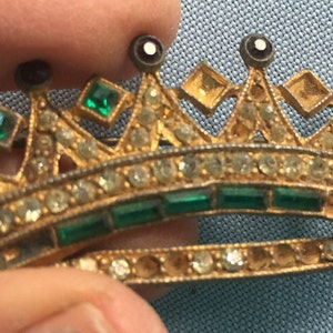 Crown Pin, Queen Pin, Retro Rhinestone Pin, Crown Brooch, Retro 50s Pin ...