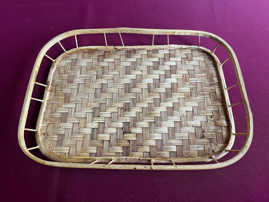 Wicker Tray, Wicker Flat Basket, Flat Basket, Basket Tray, Wicker ...