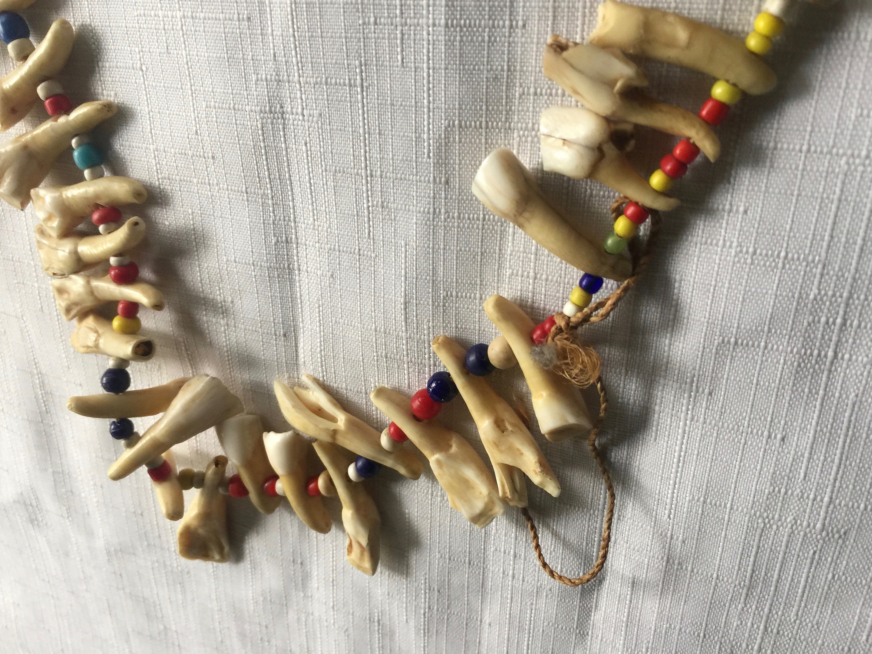 Africa Necklace, Tooth Necklace, Tribal Necklace, Tooth Bead Necklace ...