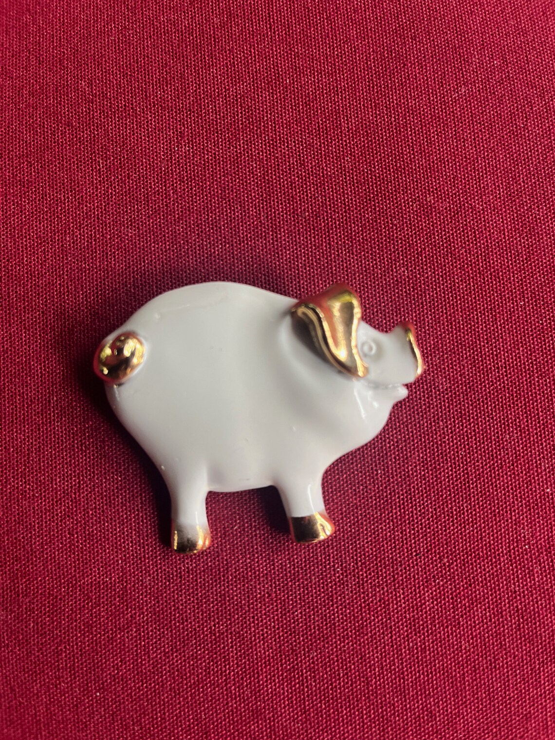 Pig Pin, White Enamel Pin, Pig Brooch, Animal Brooch, Animal Pin, White ...