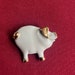 Pig Pin, White Enamel Pin, Pig Brooch, Animal Brooch, Animal Pin, White ...