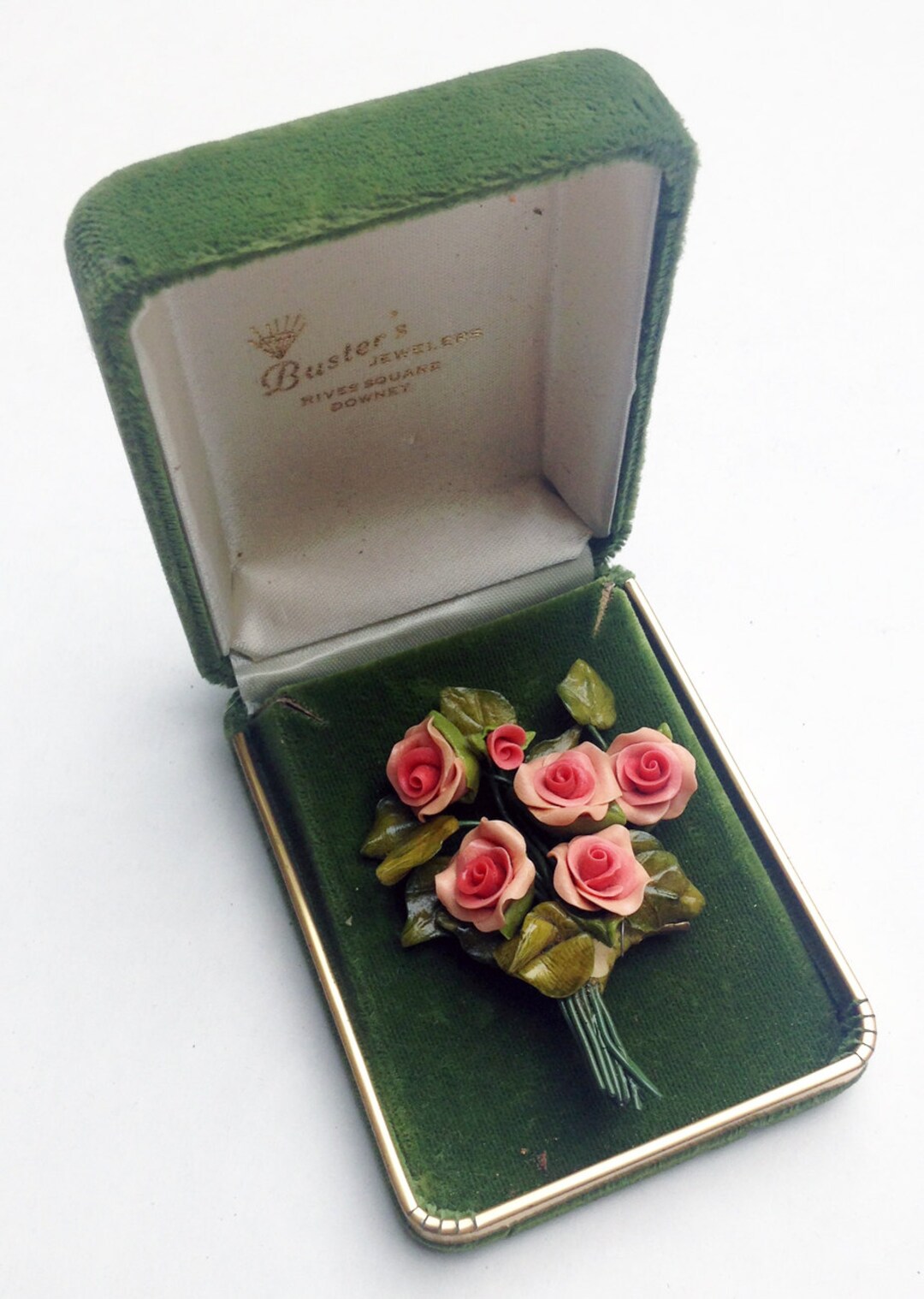Flower Pin Vintage Romantic Flower Bouquet Brooch Rose Pin Bridal Pin ...