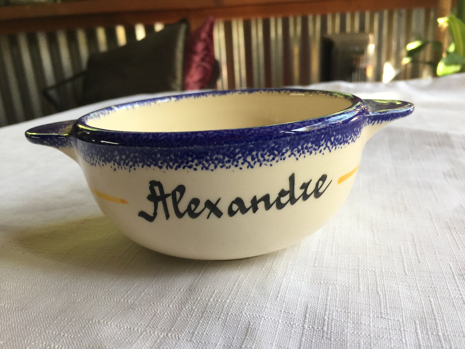 French Bowl, Collectors Bowl, France Bowl, Blue Kitchen Art, Blue ...
