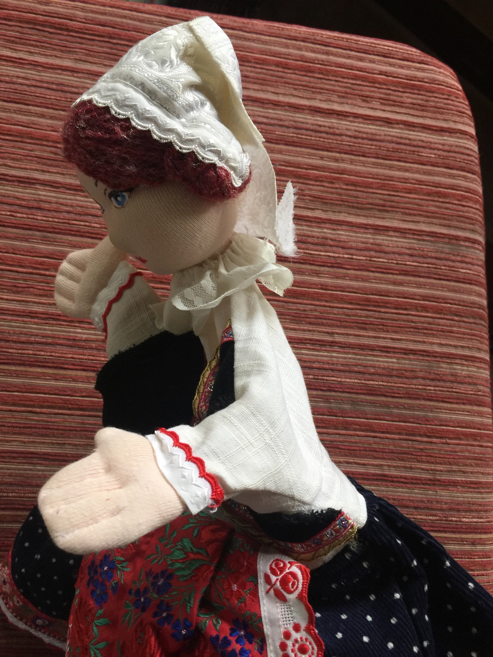 Lady Puppet, Hand Puppet, Folk Art Puppet, Woman Puppet, Retro Puppet ...