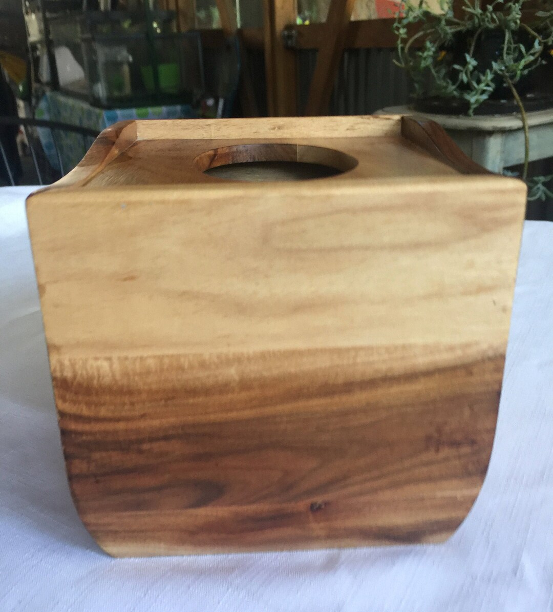 Wood Tissue Holder, Wood Tissue Box, Wood Bath Decor, Tissue Box Cover ...