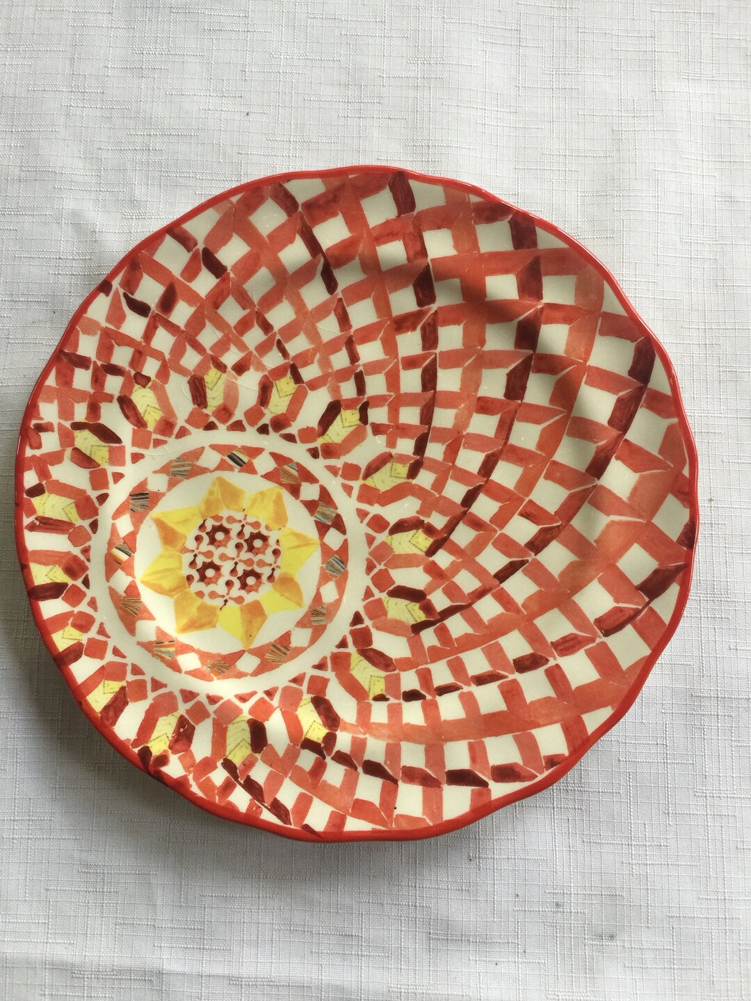 Mediterranean Plate, Sun Plate, Art Plate, Accent Plate, Decorative ...