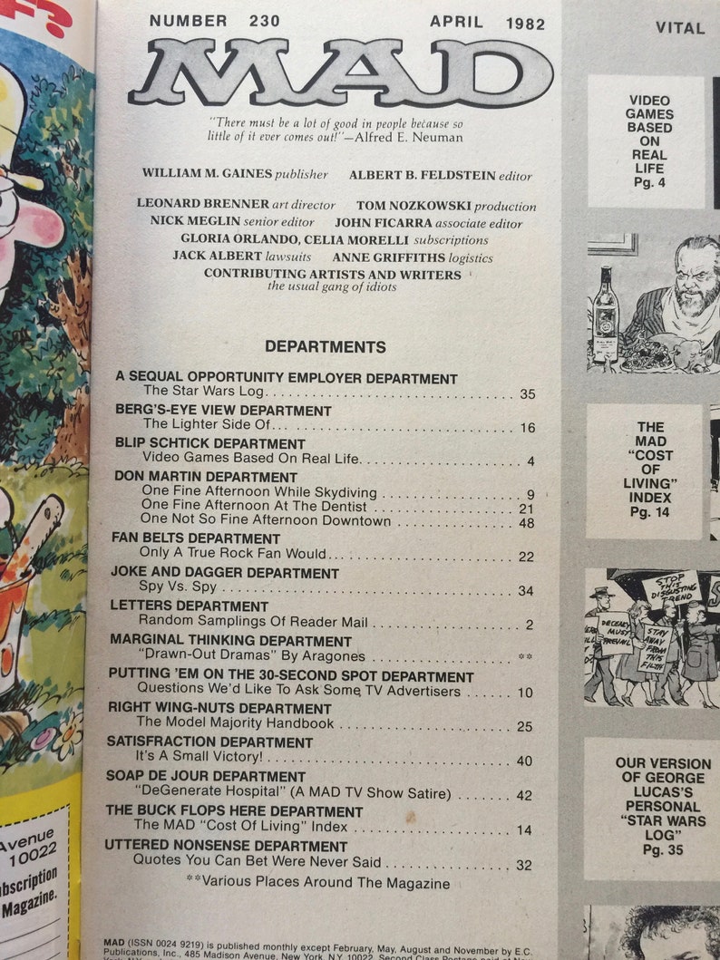 Mad Magazine, Humor Magazine, Star Wars Satire, George Lucas, 80 Humor ...